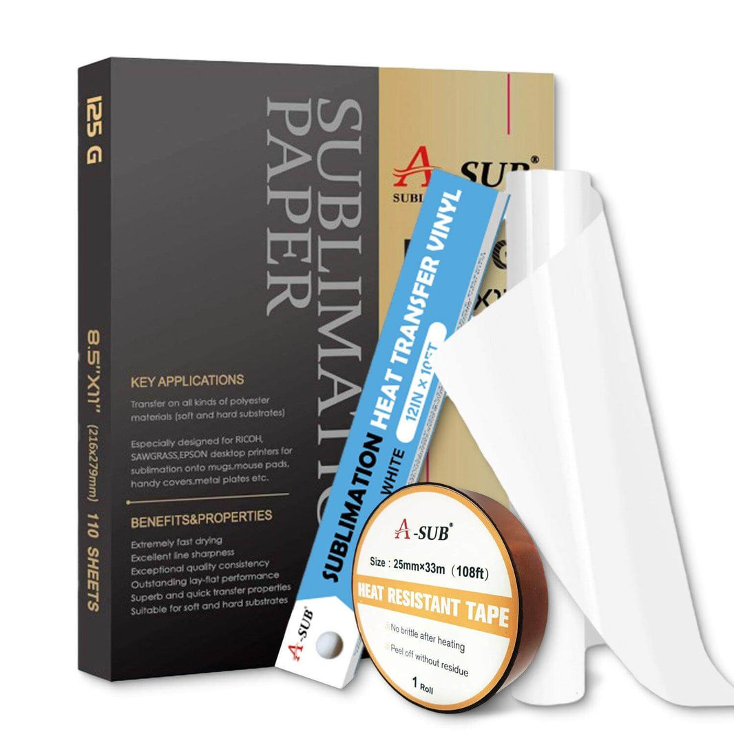 A-SUB Sublimation HTV Bundle for Light & Dark Fabric | Premium Crafting ...