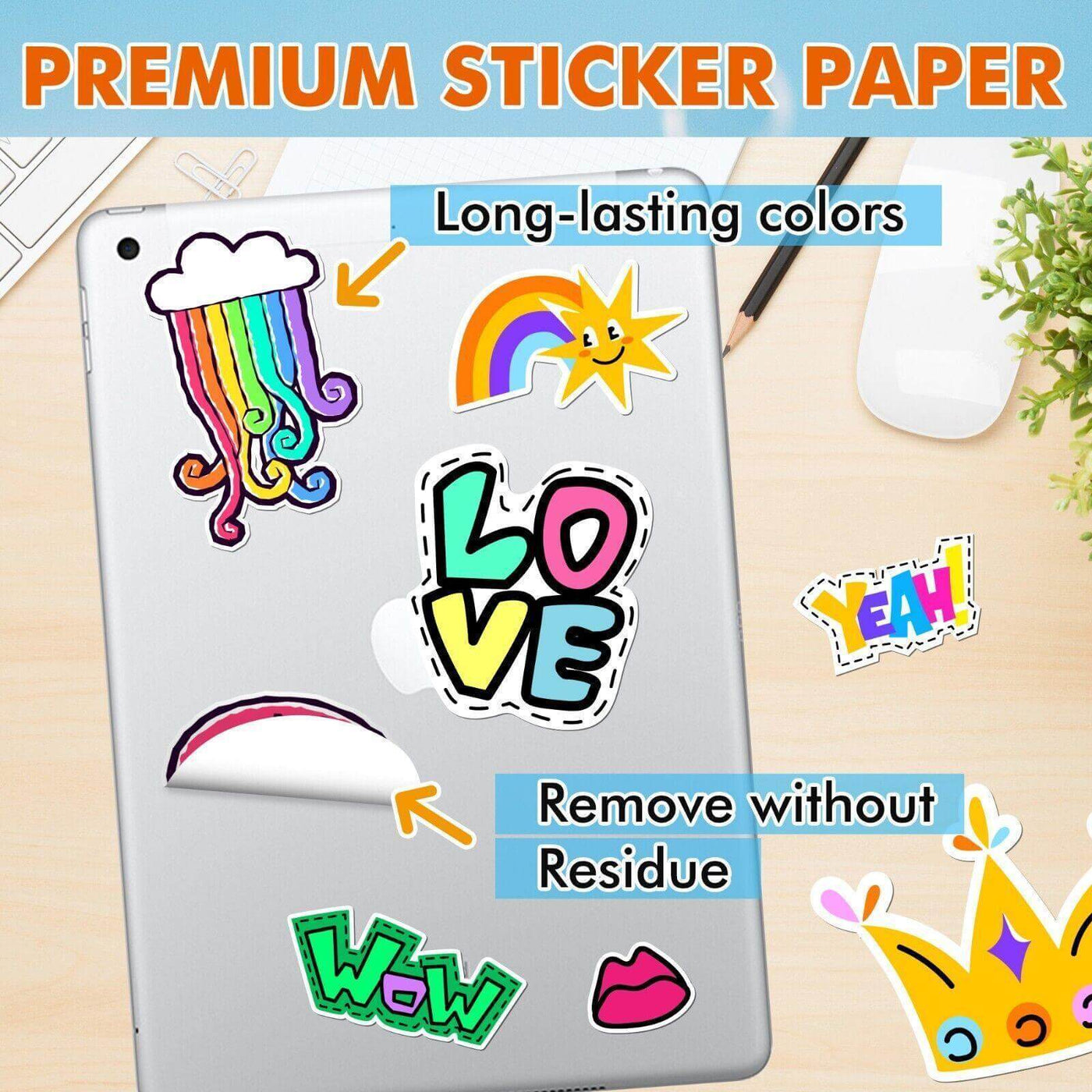 A-SUB Waterproof Glossy Vinyl Sticker Paper for Inkjet Printer 25