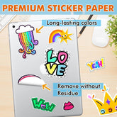 A-SUB Waterproof Glossy Vinyl Sticker Paper for Inkjet Printer 25