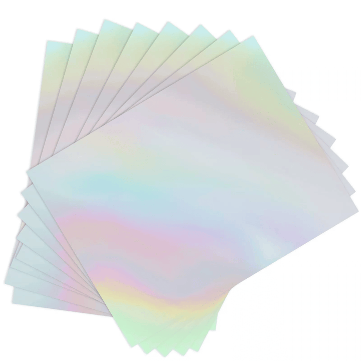 Clear Rainbow Holographic Sticker Paper - 8.5x11" for Inkjet & Laser