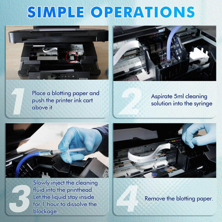 Epson Printer Cleaning Kit 240ML – Nozzle Cleaner Solution