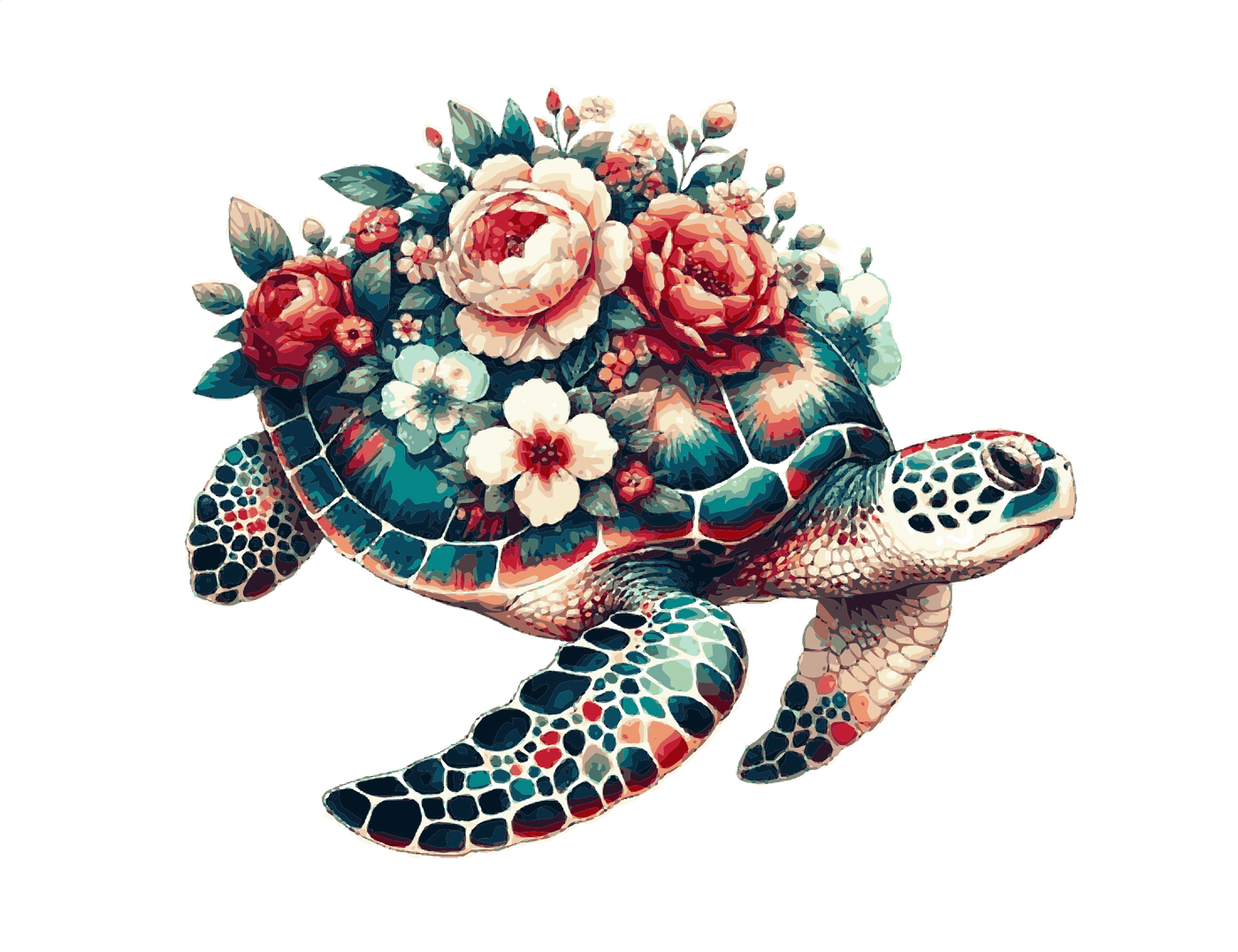 Flower Turtle PNG