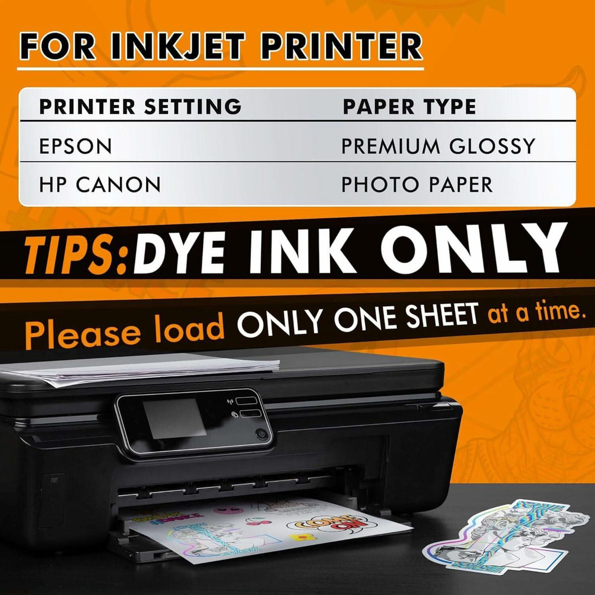 Matte Silver Vinyl Sticker Paper for Inkjet - 8.5x11", 20 Sheets