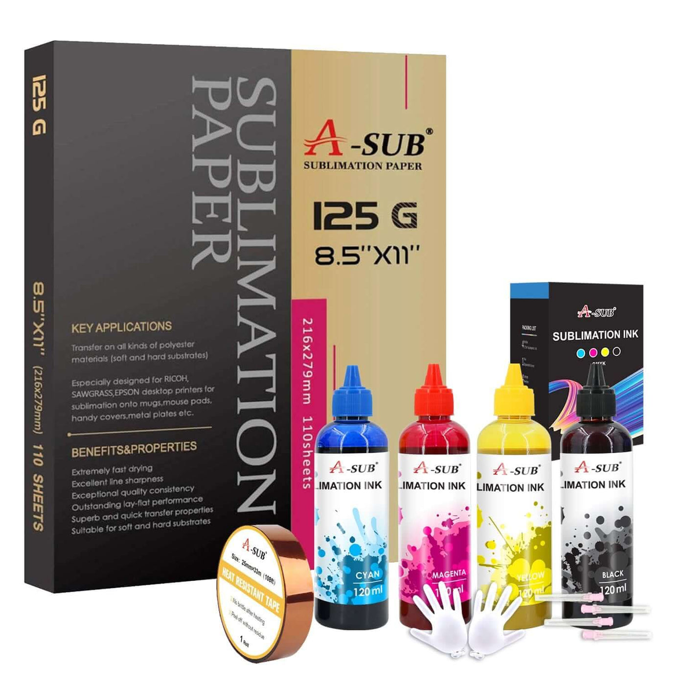 A-SUB Sublimation Ink for Epson Printers - Vibrant Colors