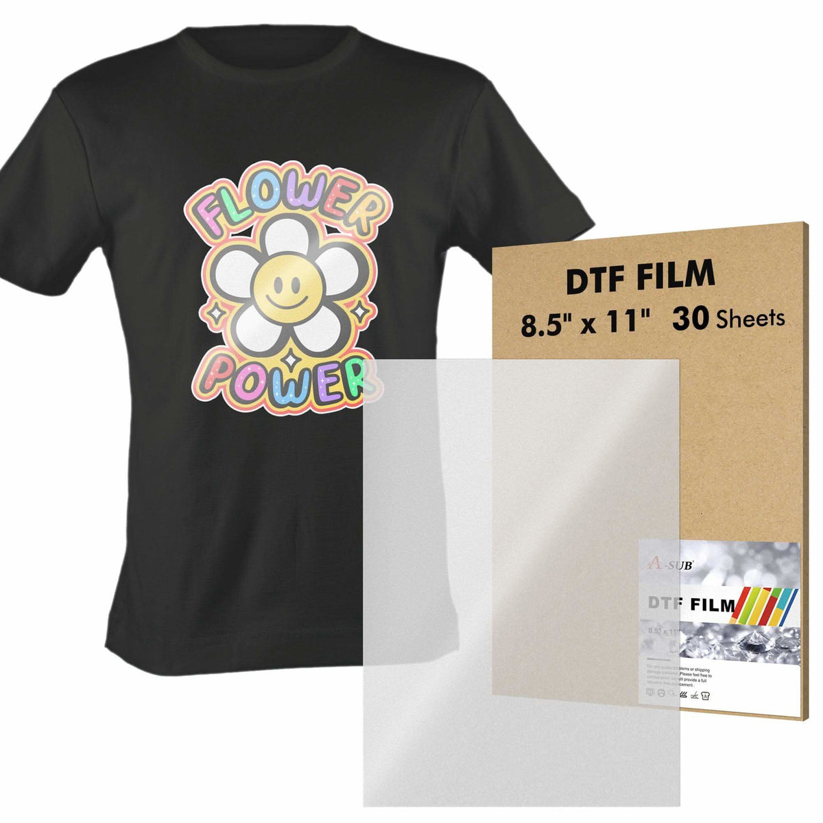 DTF Varied Effects Film Set - 8.5"x11" Sheets