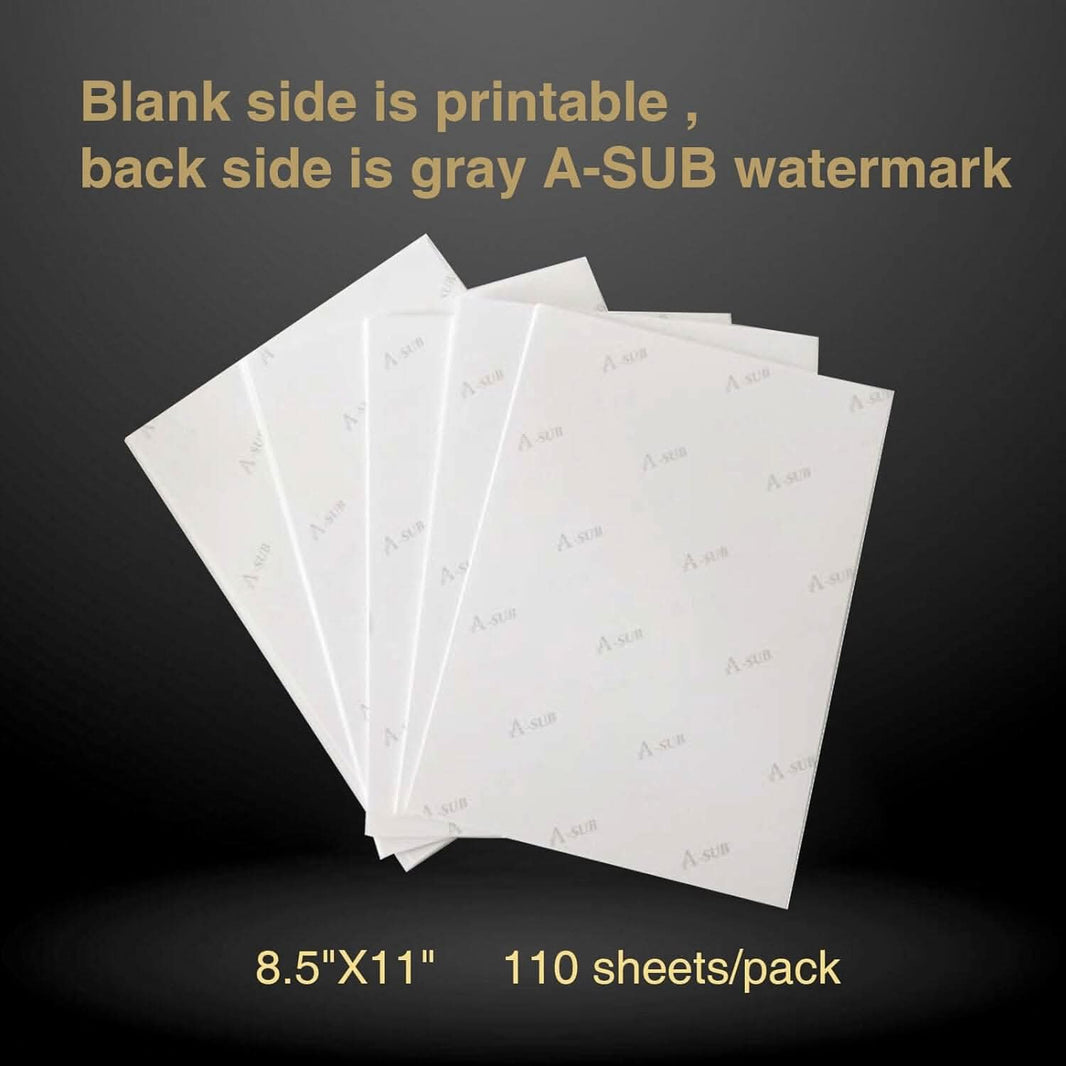 A-SUB Sublimation Paper 8.5x11 - 125gsm, 110 Sheets