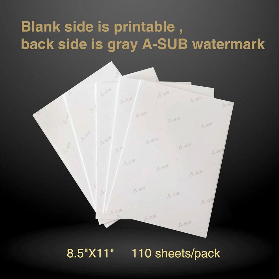 A-SUB 8.5" x 11"Sublimation Paper 125gsm, 110 Sheets