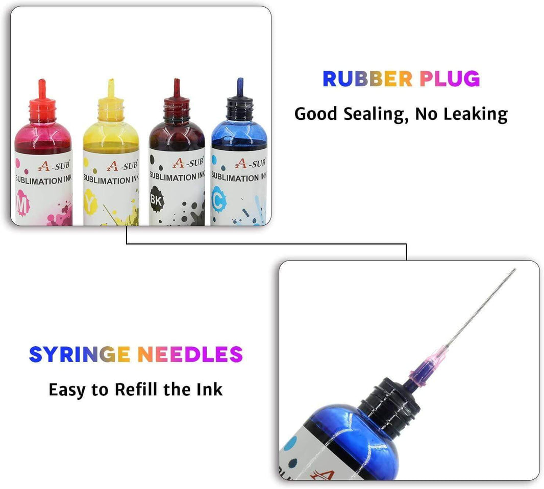 A-SUB Sublimation Ink for Epson Inkjet Printer 4x120ML