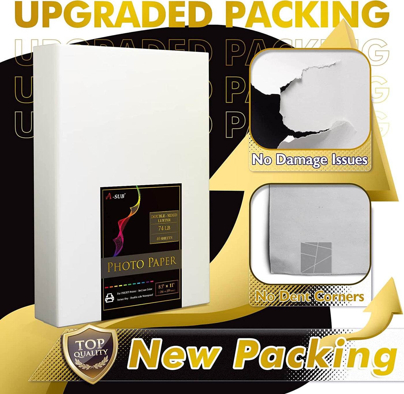 A-SUB 8.5"x11" Luster 74lb Premium Double Sided Photo Paper